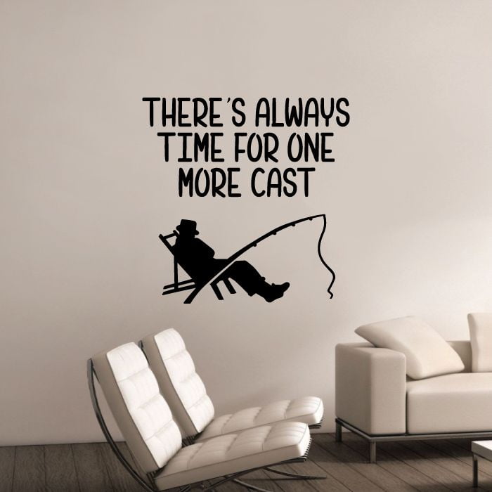 One More Cast Quote Fishing Fish Fisher Fishers Fisherman Quotes Vinyl ...
