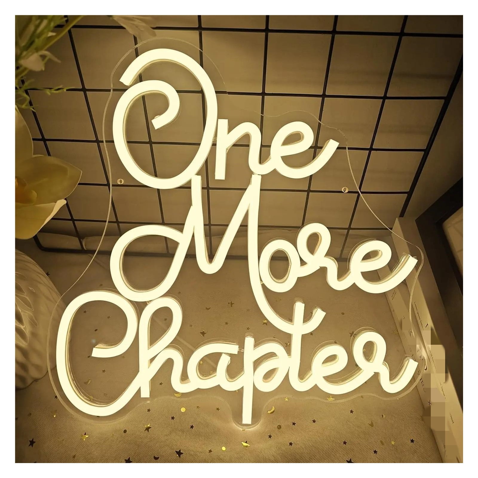 "One More Chapter"Neon Sign Book Neon Sign For Wall Decor Book Lover ...