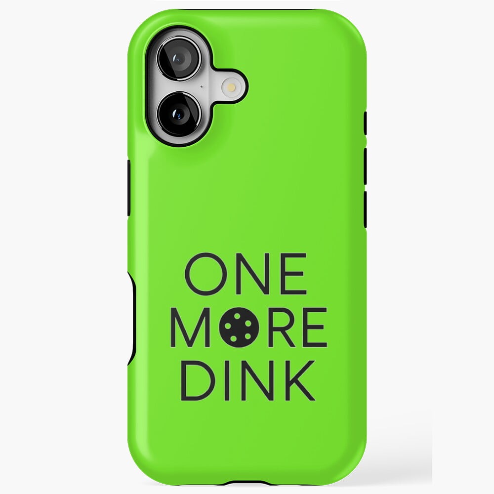 One More Dink Minimalist Pickleball Typography Sport Graphic Phone Case ...