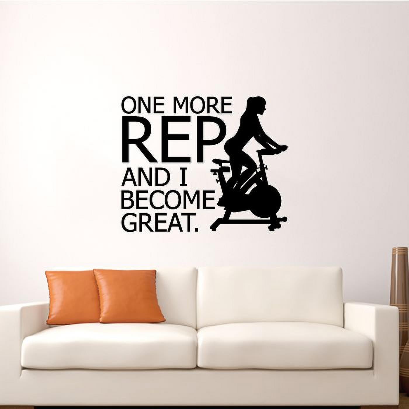 One More Rep And I Become Great - Stationary Bike Silhouette - Exercise ...