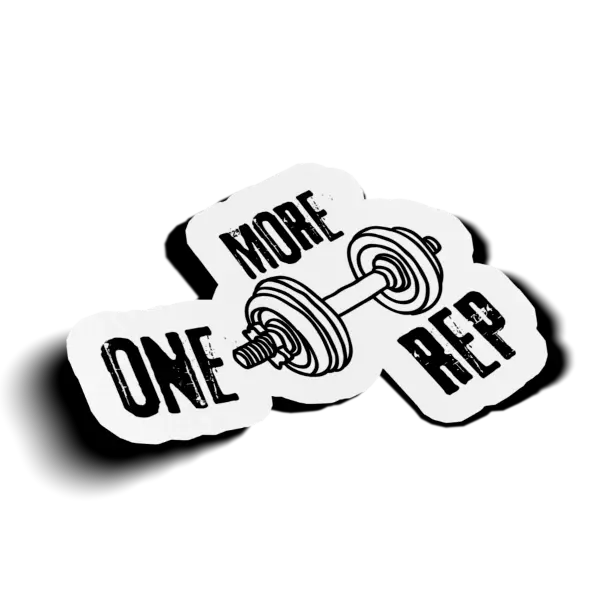 One More Rep Gym Workout Sticker For Tumblers, Laptops, Bumper Stickers ...