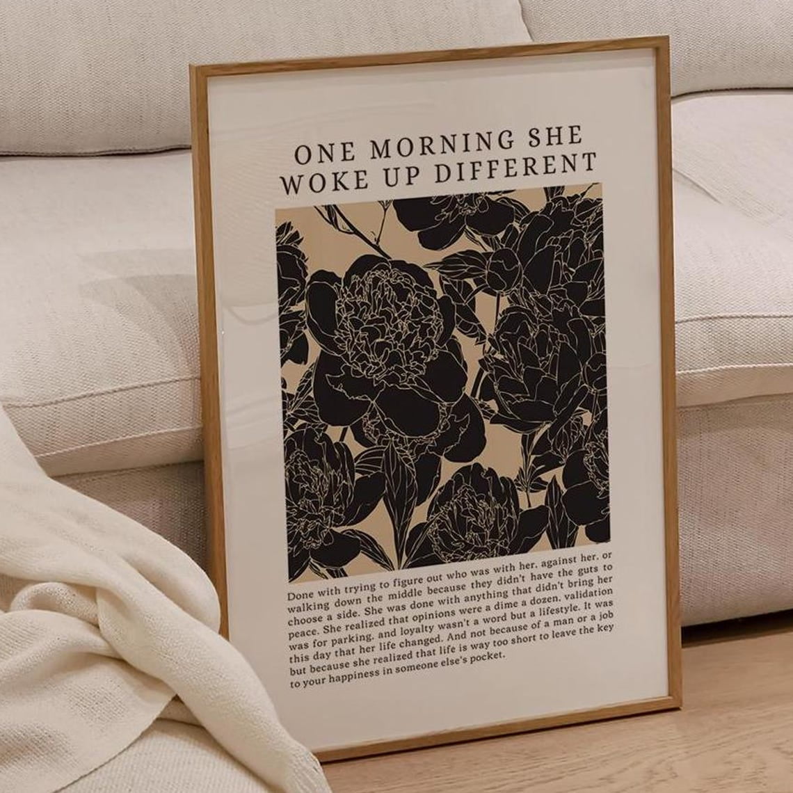 One Morning She Woke Up Different, Feminist Print, Female Empowerment ...