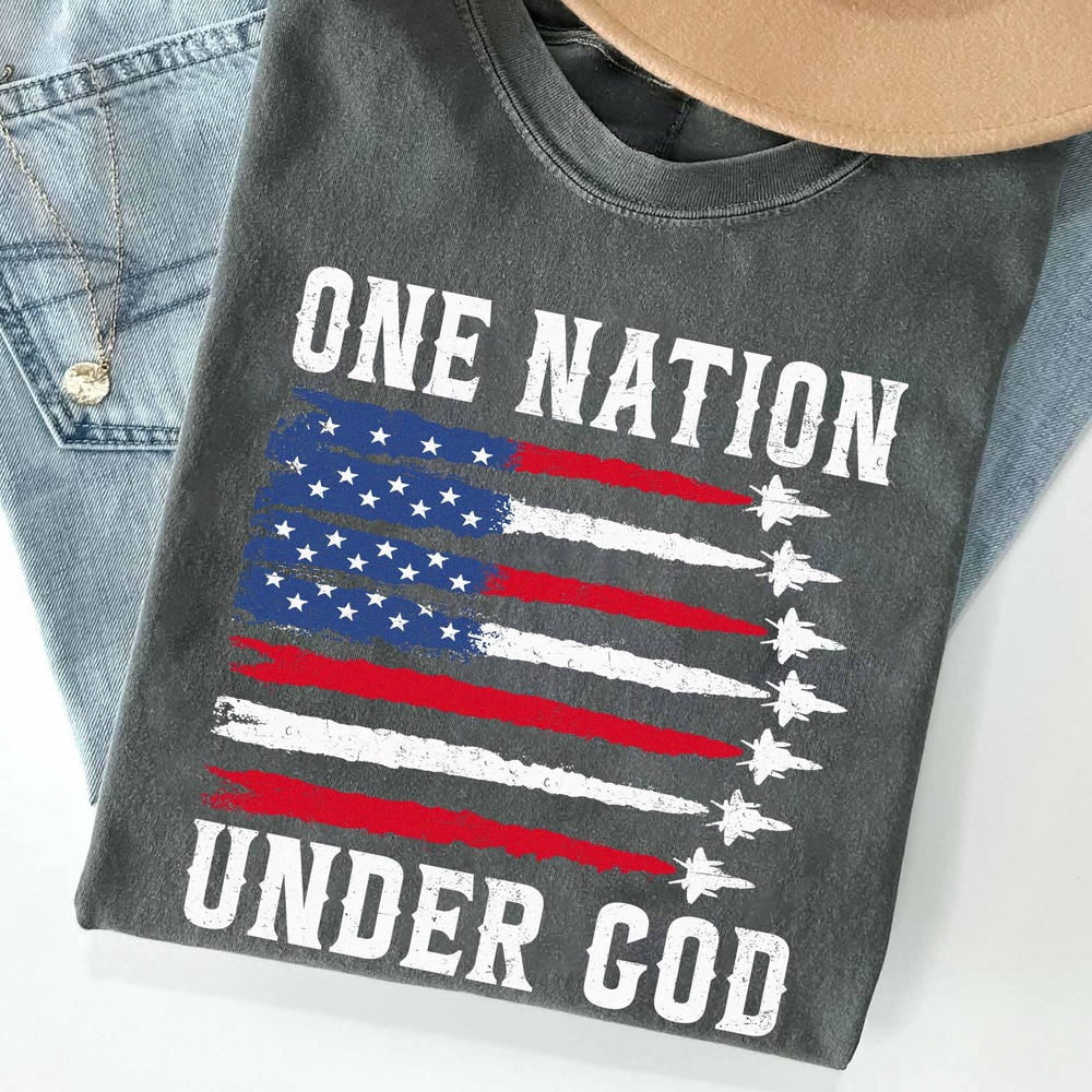 One Nation Under God Shirt, American Flag, 4Th Of July, Independence ...