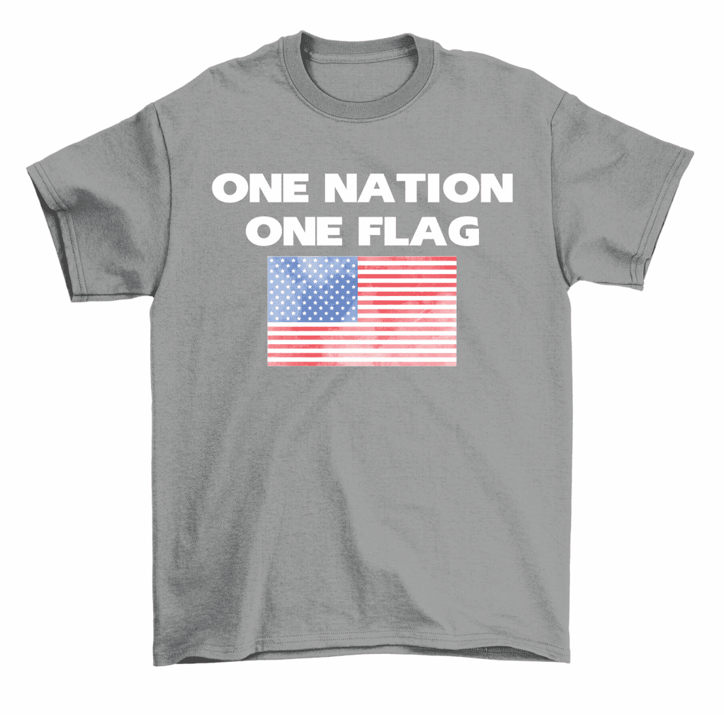 One Nation One Flag American US Flag July 4th Patriotic T-Shirt Men ...