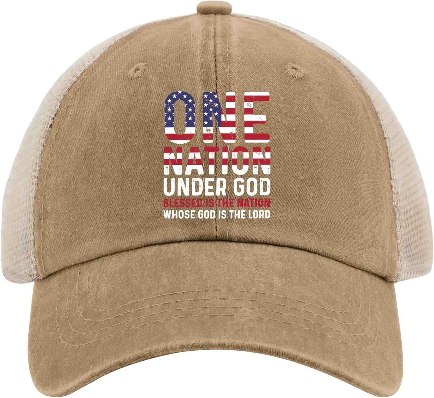 One Nation Under God Blessed Is The Nation Whose God Hat Trucker Hat ...