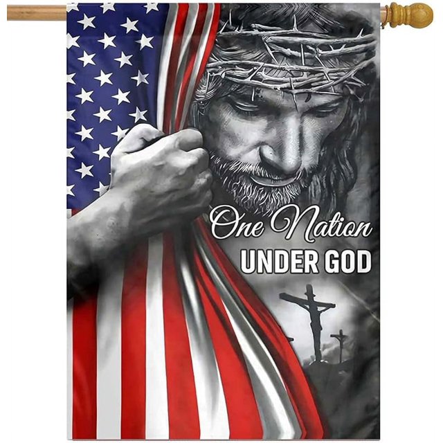 One Nation Under God Flag Christian - Jesus - USA 3x5 ft Double Side ...