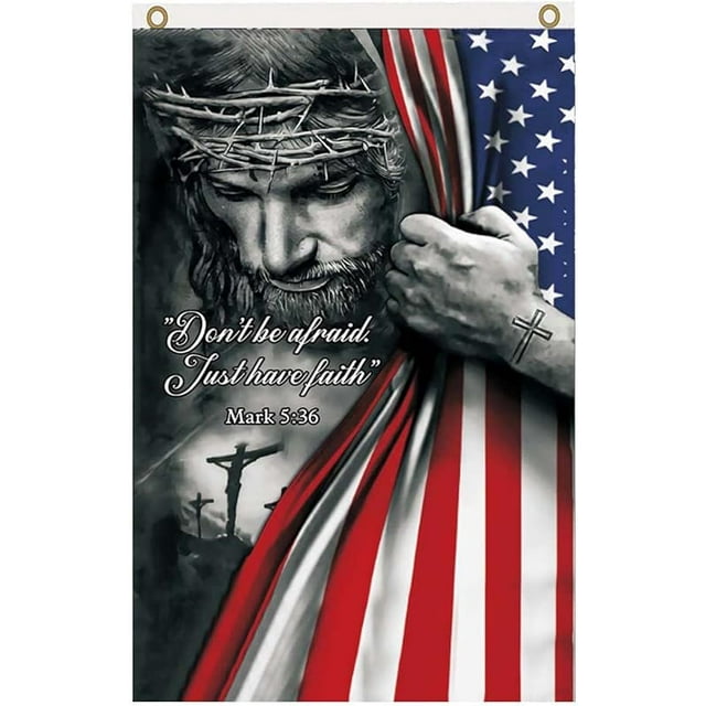 One Nation Under God Flag Christian - Jesus - USA 3x5 ft Double Side ...