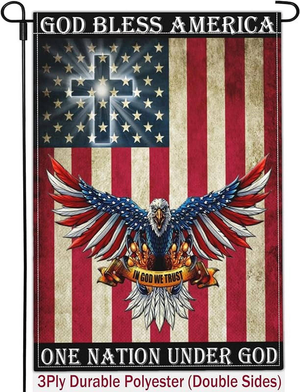 One Nation Under God Flag Patriotic God Bless America Flag Christian