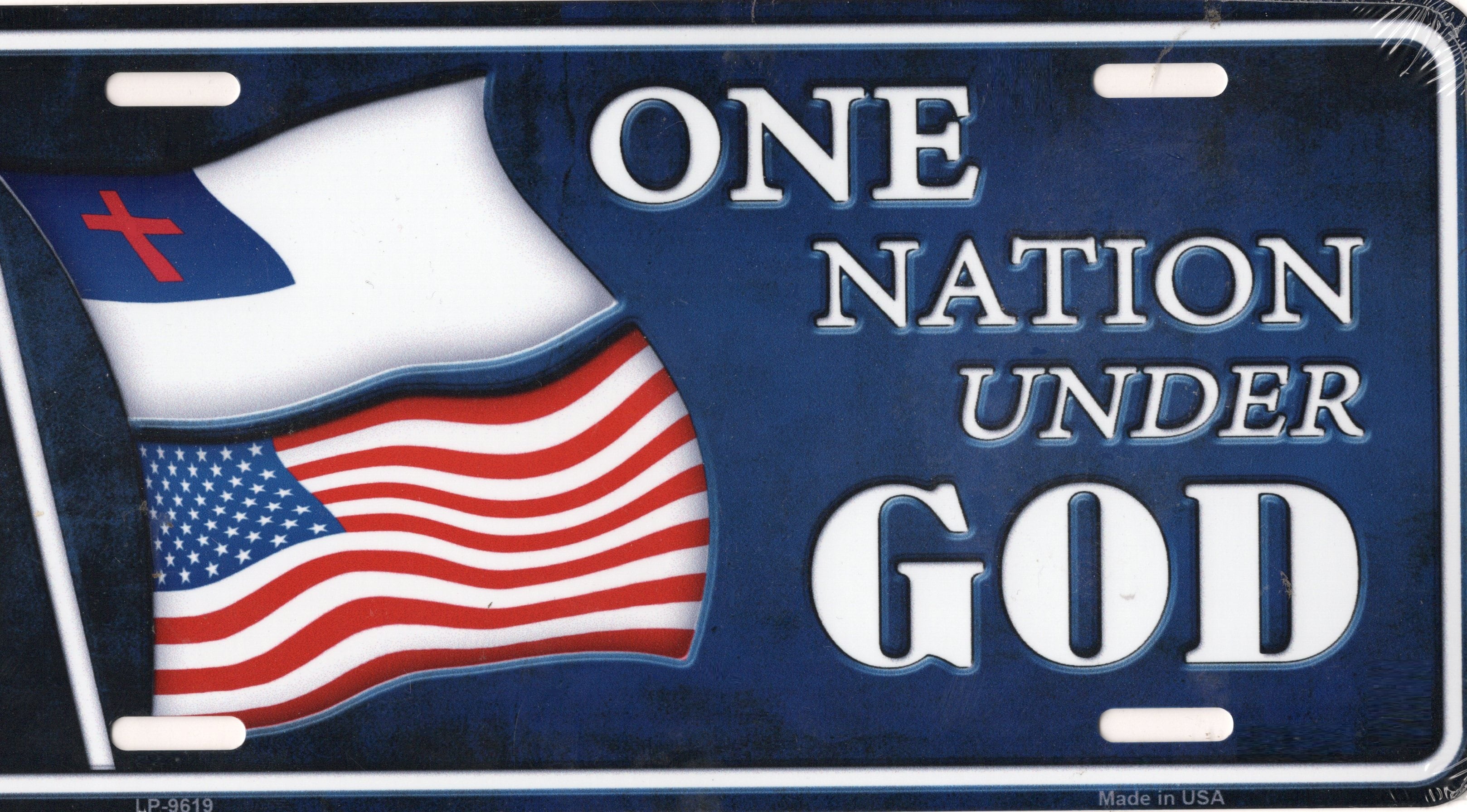 One Nation Under God License Plate Style Sign - Walmart.com
