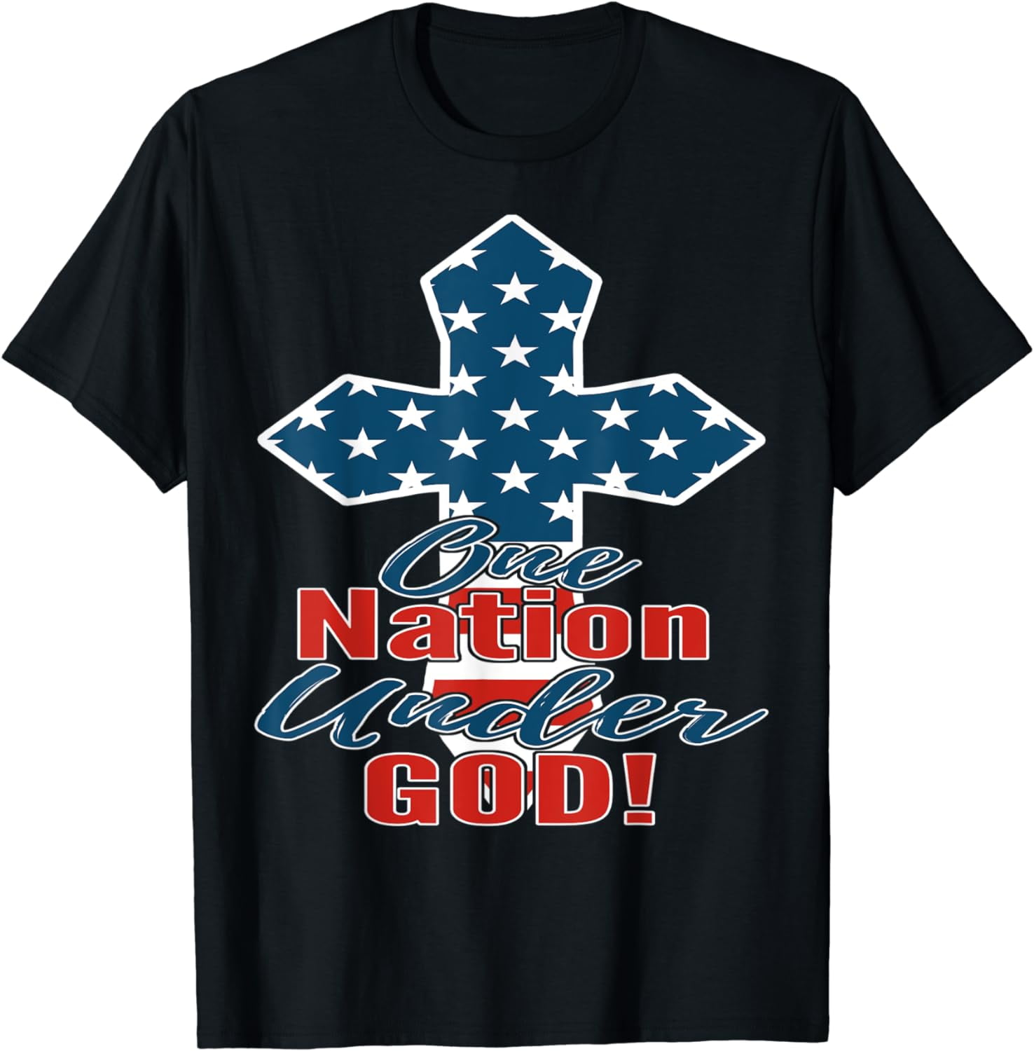 One Nation Under God Patriot Patriotic T-Shirt - Walmart.com