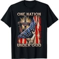 One Nation Under God US Flag 4th of July Patriotic Christian T-Shirt ...