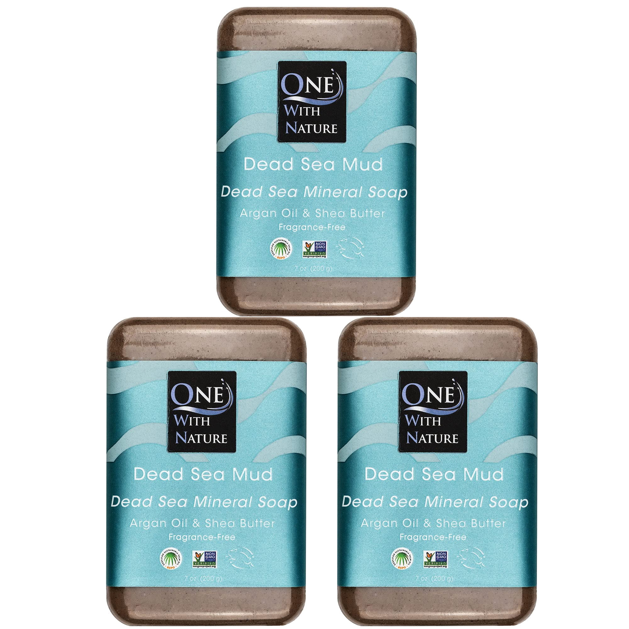 One With Nature Dead VTF5 Sea Mineral Mud Soap Bar, 7 oz, Fragrance ...