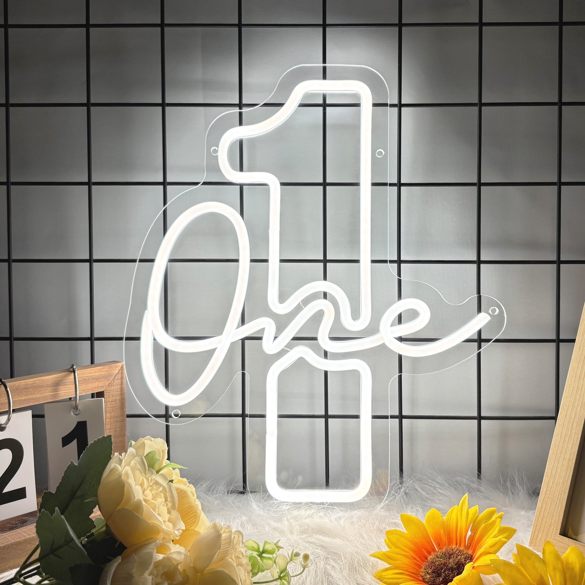 One Neon sign, One Led sign for First Birthday, 1st Birthday Neon Light ...