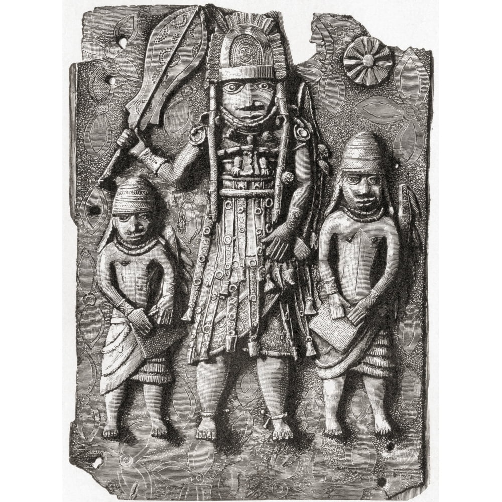 One Of The Benin Bronze Plaques Which Originally Decorated The Royal Palace Of The Benin Kingdom ...