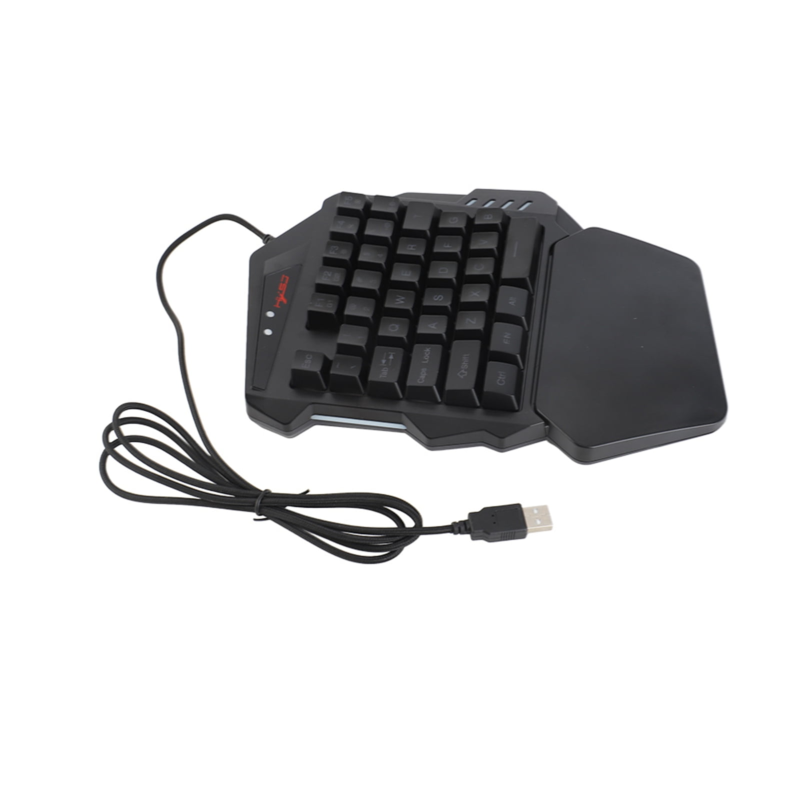 One One Handed Gaming Keyboard USB RGB Wired Illuminated Keyboard ...