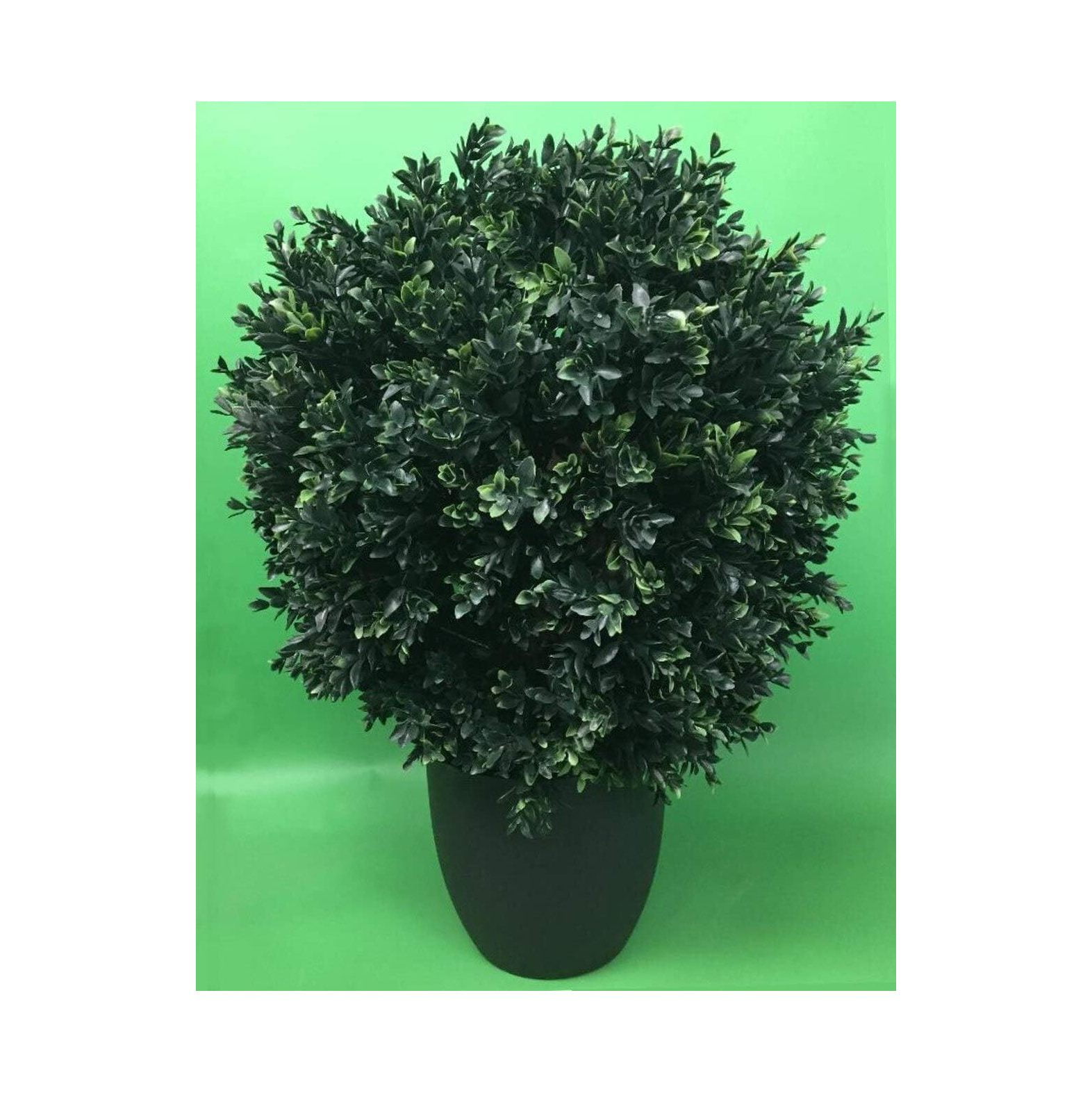 One Outdoor 2 Foot Tall by 16" Wide Artificial Boxwood Topiary Bush ...