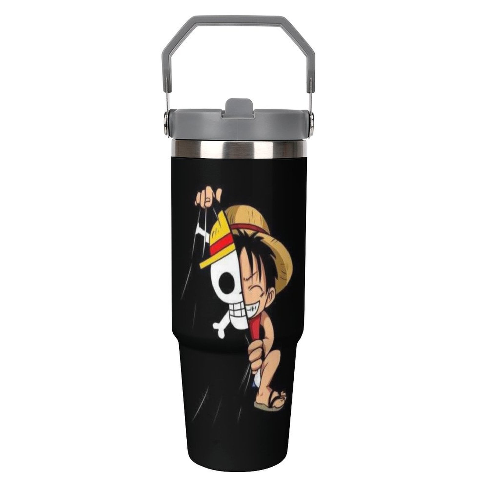 One-PIECE Luffy travel mugs for hot and cold beverages with handle ...