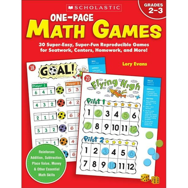 One-Page Math Games (Paperback) - Walmart.com