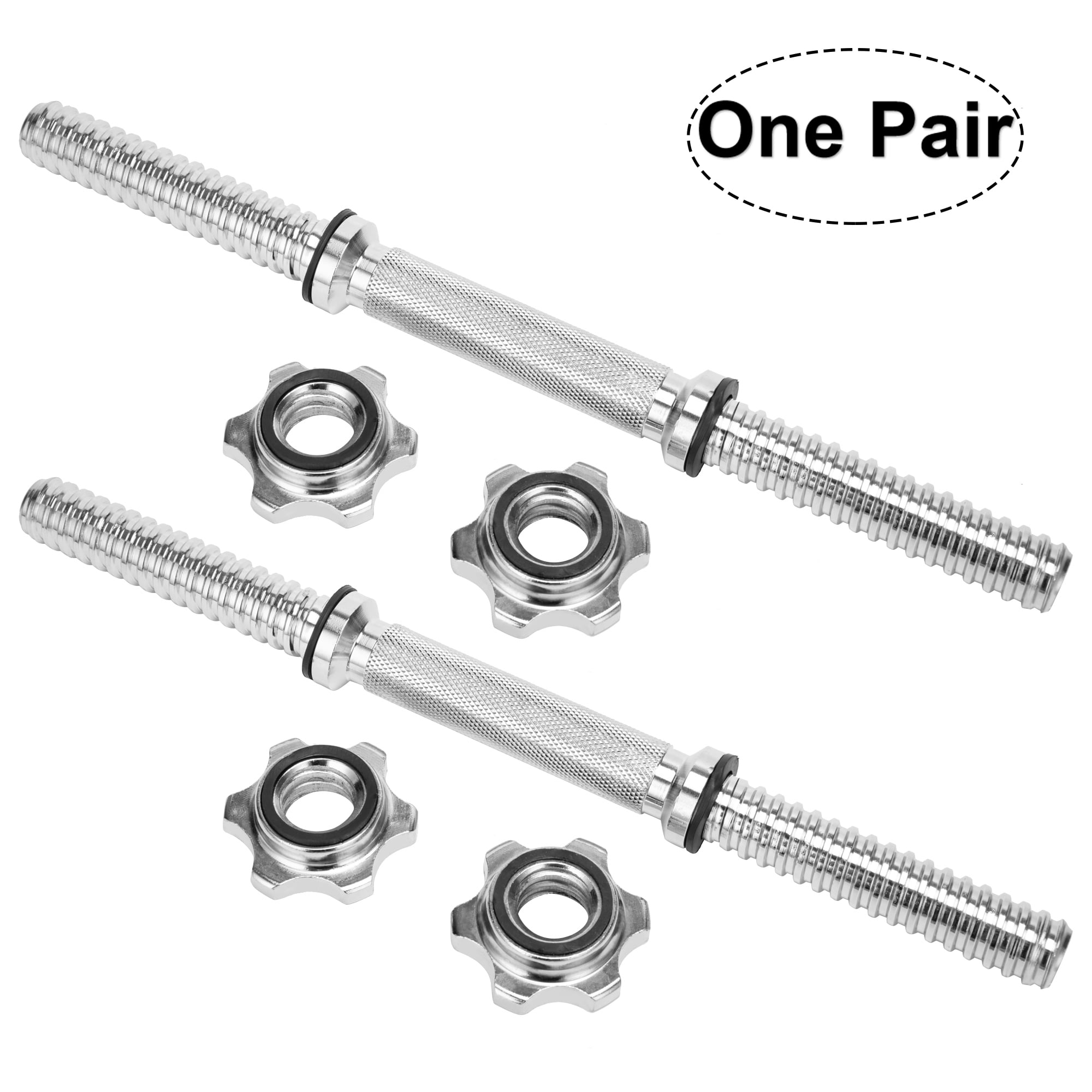 One Pair Adjustable Hreaded Dumbbell Handles Weightlifting Accessories ...