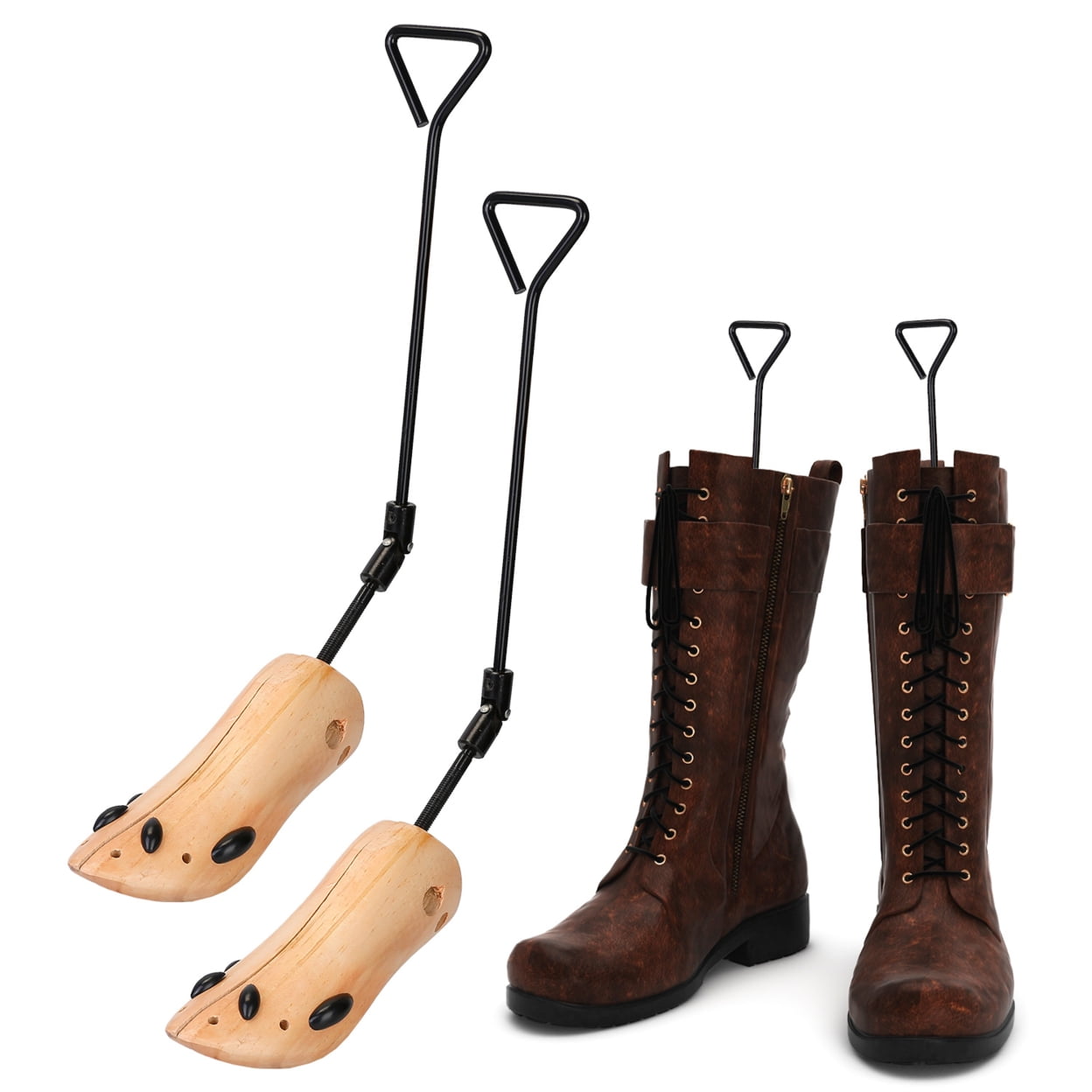 One Pair Boot Stretcher Adjustable Width Shoe Shaper Wooden Boot ...