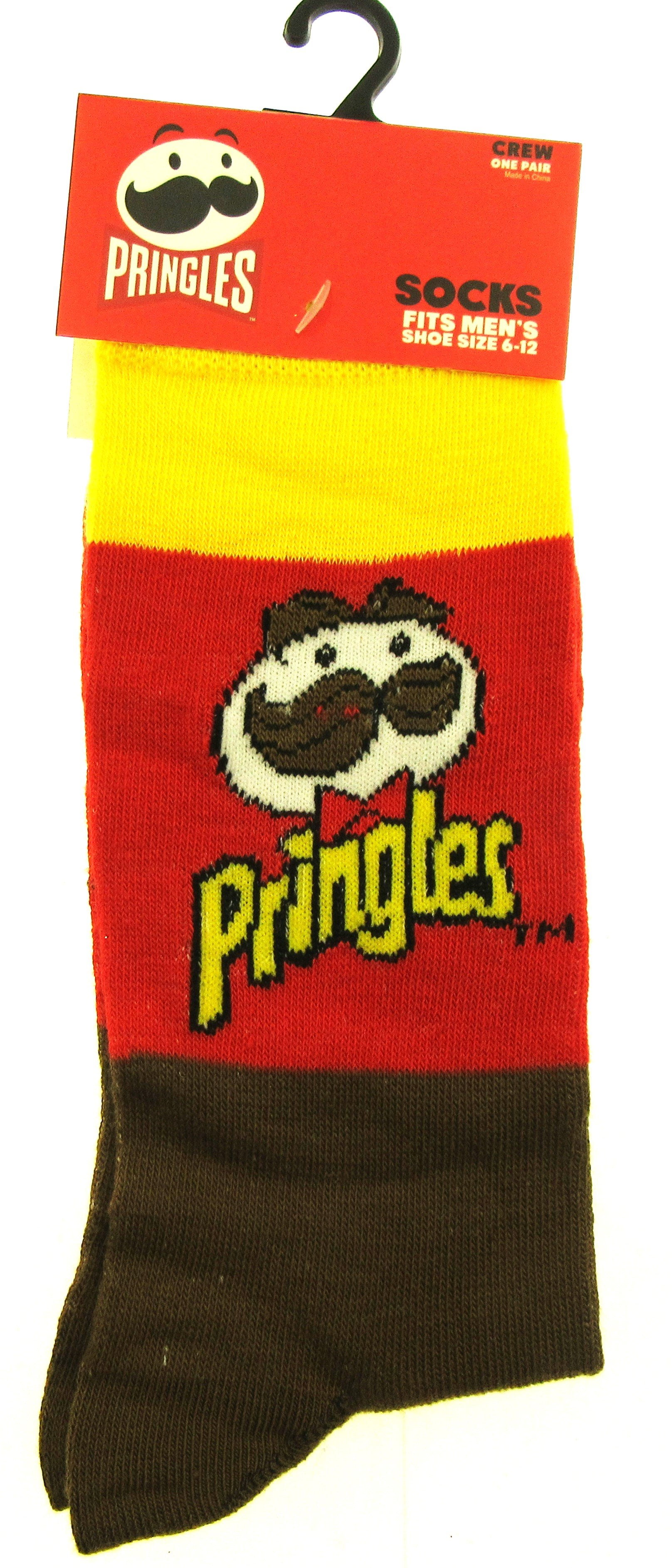 One Pair of Pringles Crew Socks for Men Shoe Sizes 6 - 12 - Walmart.com