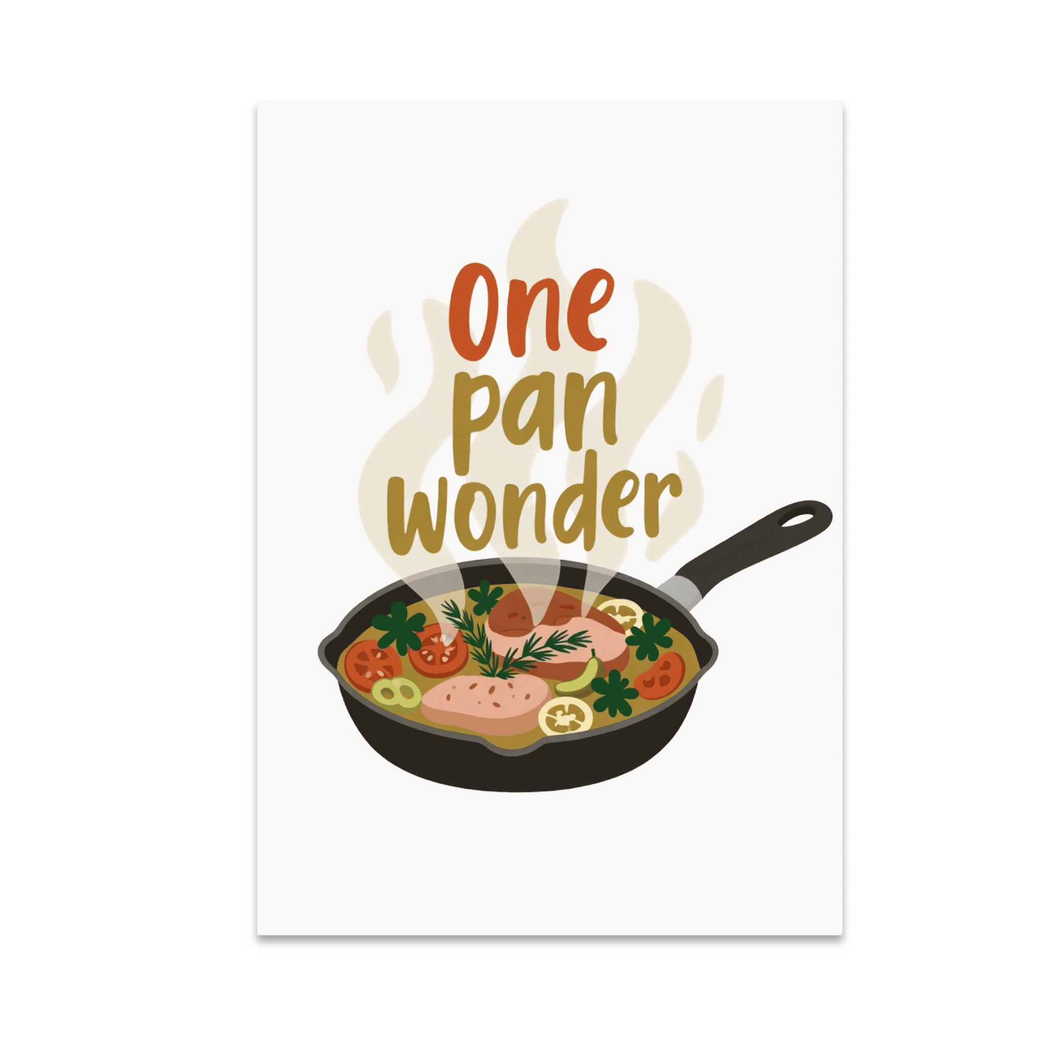 One Pan Wonder Modern Dinner Illustration - Home Chef - 13x19 Poster ...