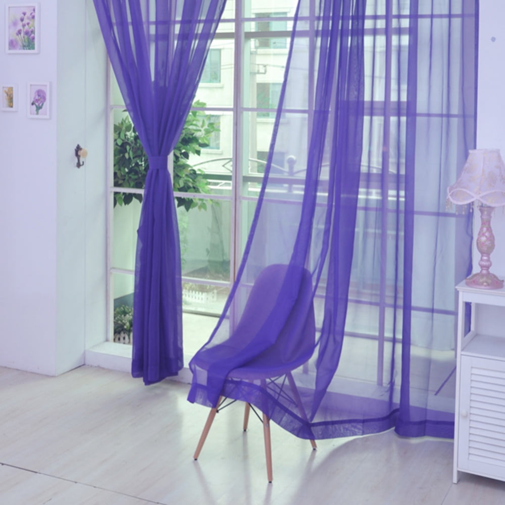 One Panel Sheer Window Panel Colorful Backdrop Bright Curtains for Playroom, Nurseries, Bedroom ...