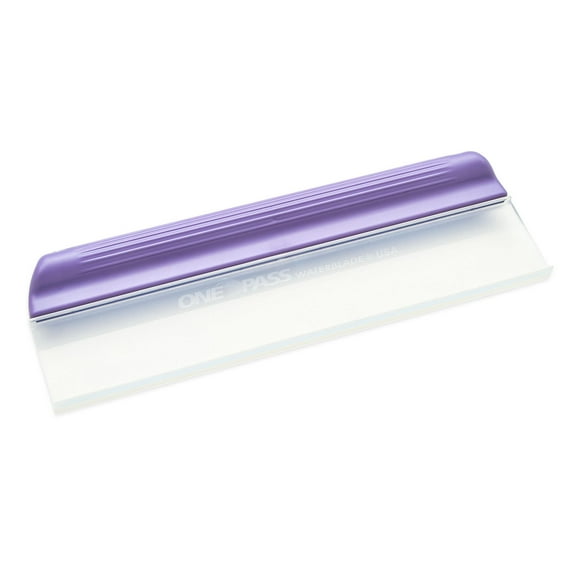 One Pass Original Water Blade Squeegee, Silicone T-Bar, 12 Inch Purple ...