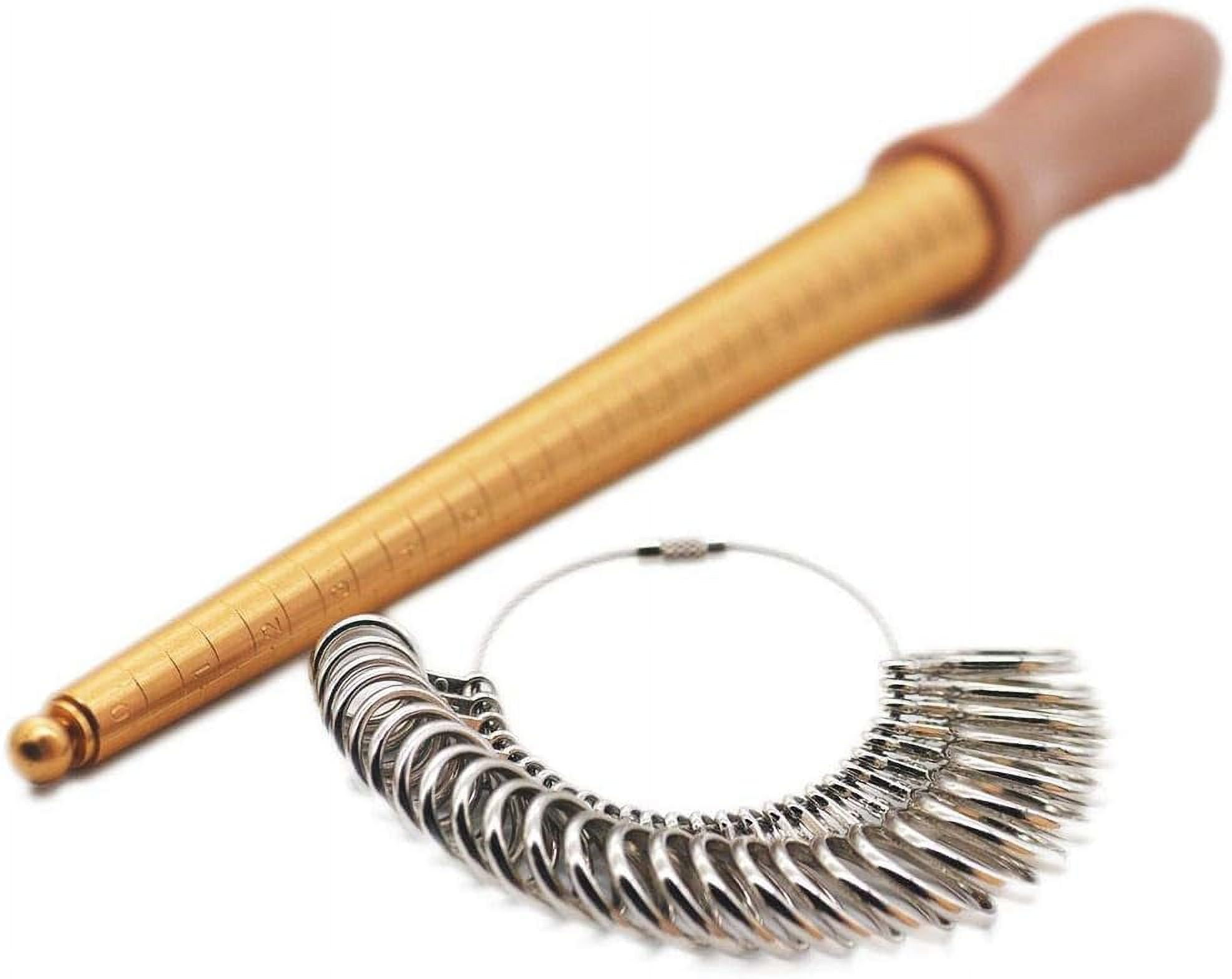 One Pc Ring Sizes Mandrel Stick Finger Gauge Ring Sizer Measuring Tools ...