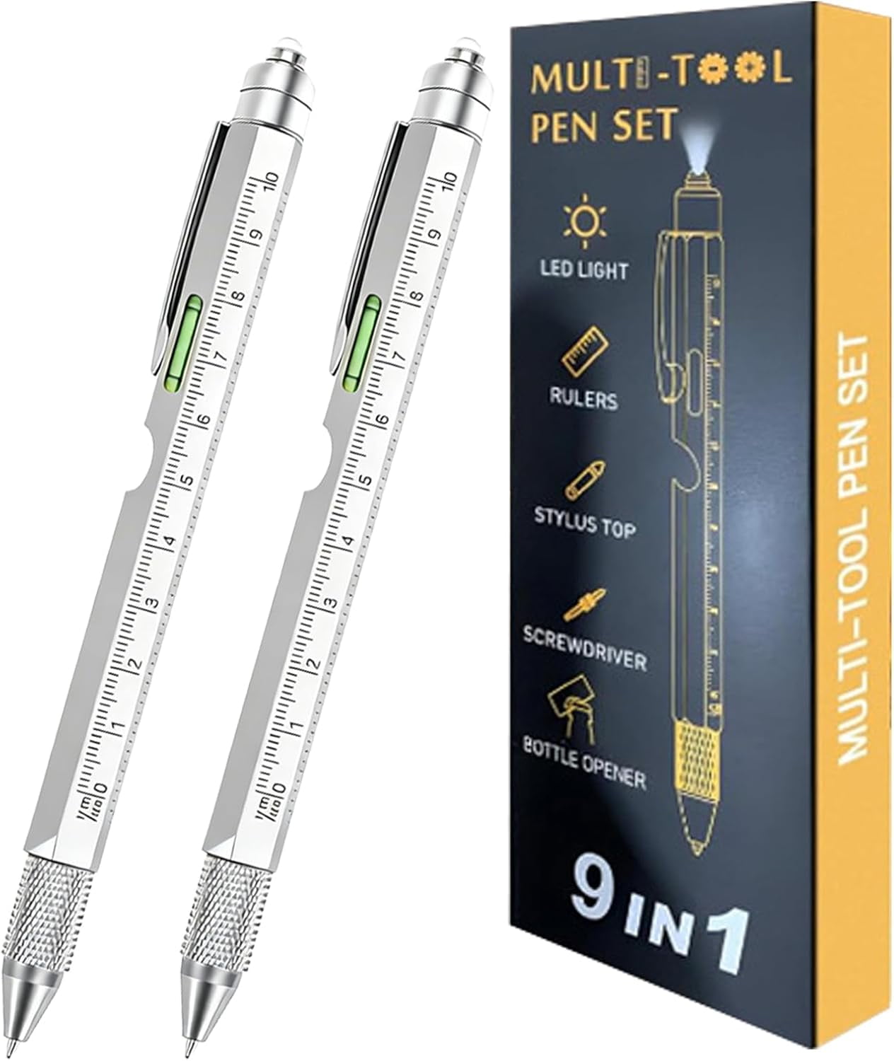 One Pen Nine Functions, 9 In 1 Multitool Pen, Multi Tool Pen Set, Cool Gadgets, White Elephant ...
