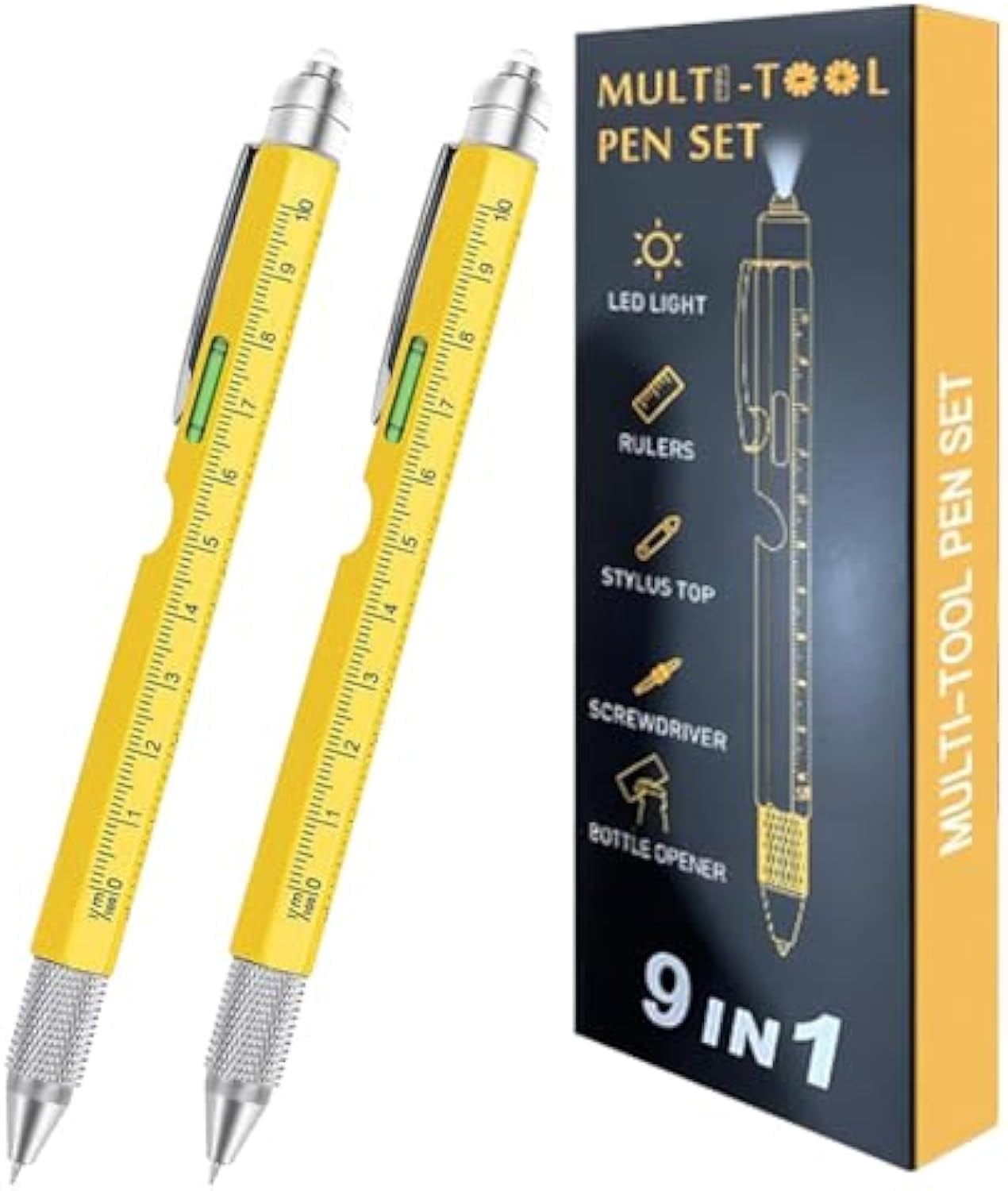 One Pen Nine Functions, 9 In 1 Multitool Pen, Multi Tool Pen Set, Cool ...