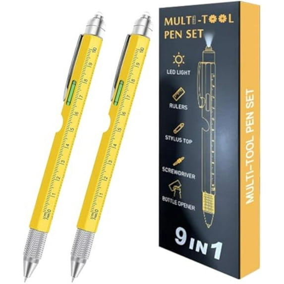 One Pen Nine Functions, 9 In 1 Multitool Pen, Multi Tool Pen Set, Cool ...