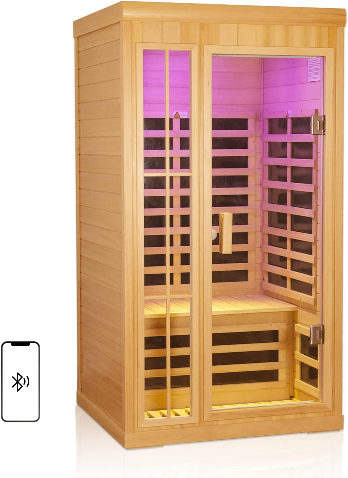 One Person Infrared Sauna, Hemlock Wood Low EMF Far Infrared Saunas for ...