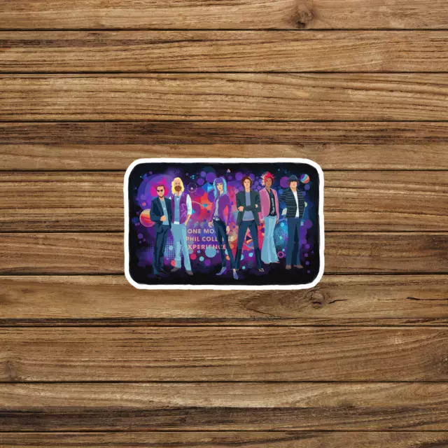 One More Phil Collins Experience Colorful Band Sticker For Music ...
