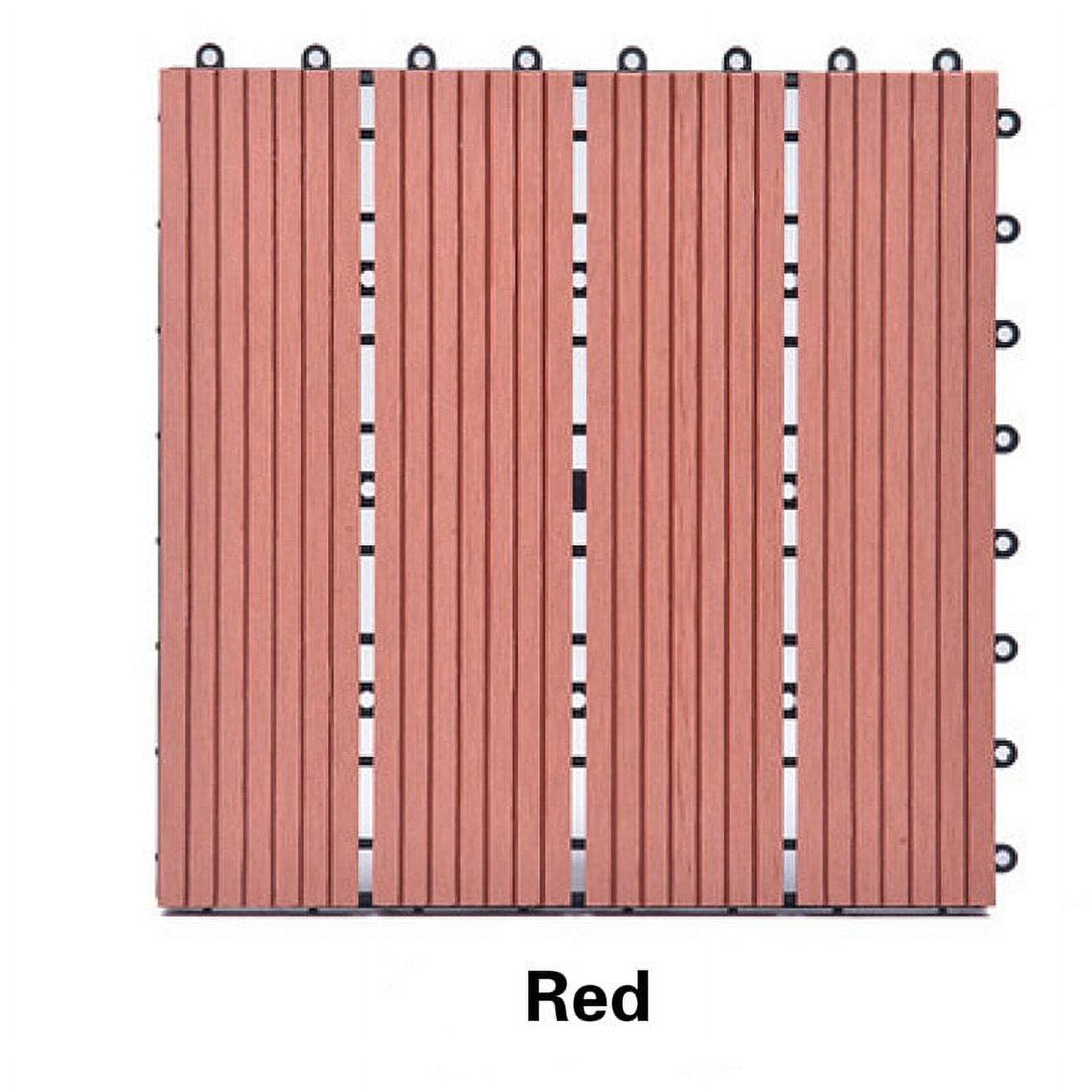 One Piece 300 x 300 mm Interlocking floor tile plastic Wood plastic ...