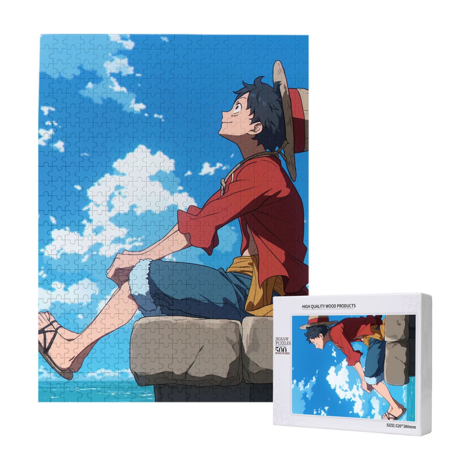 One Piece 500 Pieces Wooden Puzzle (Color Boxed) (Vertical) - Walmart.com
