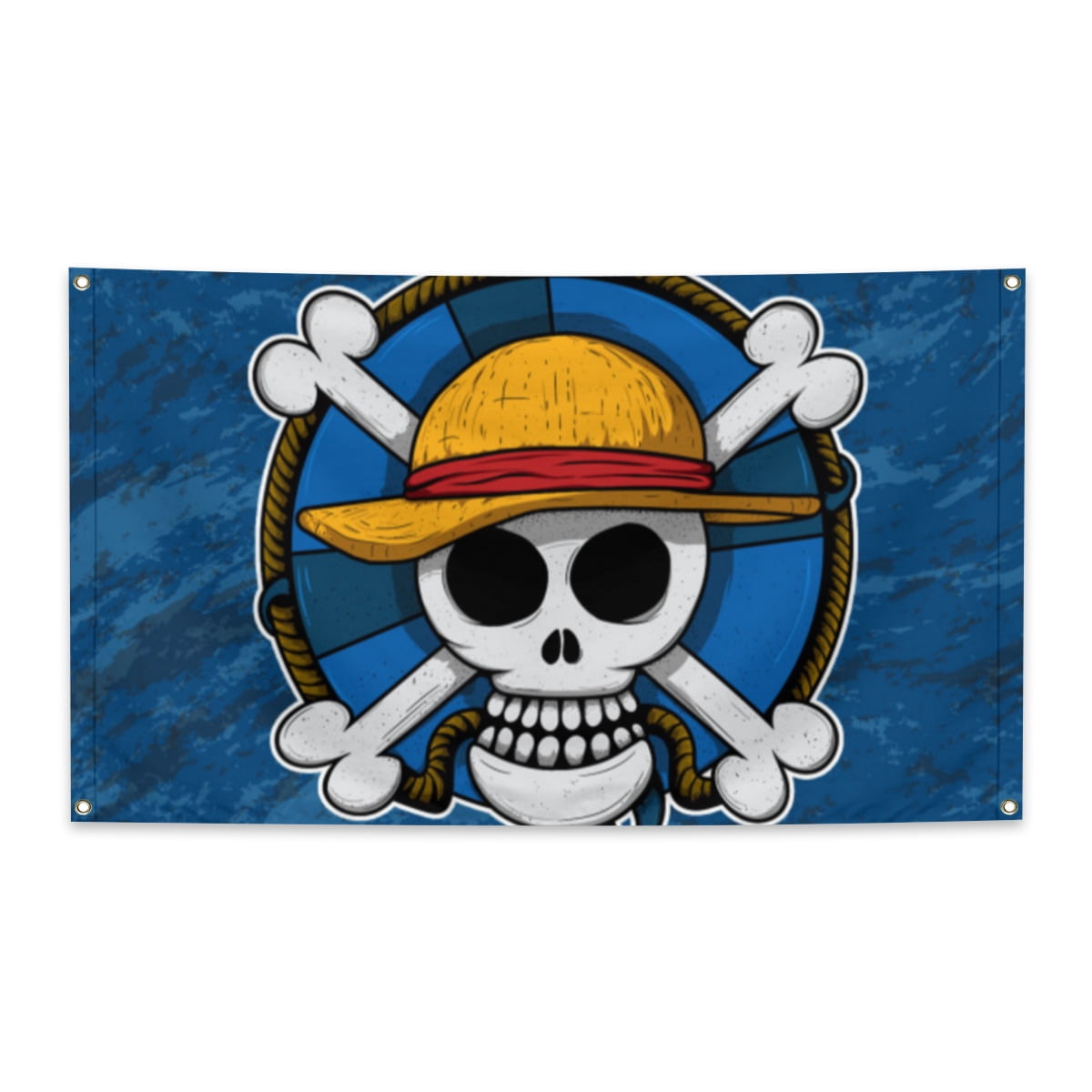 One Piece Anime 3x5 ft Face Flag - Vivid Color and Fade proof - Canvas ...