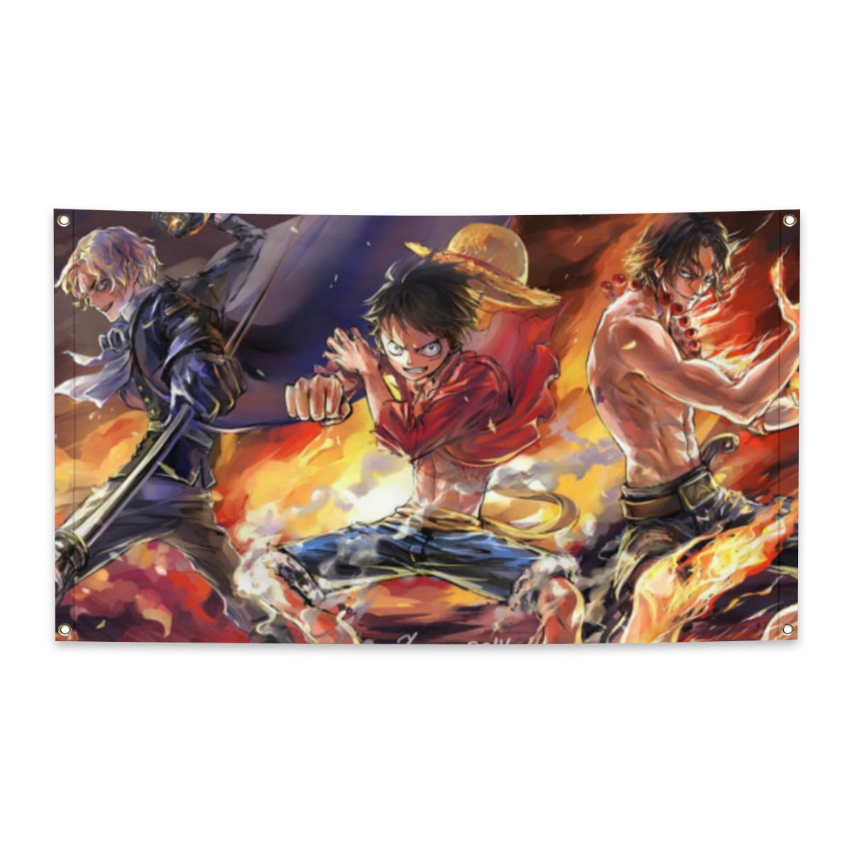 One Piece Anime 3x5 ft Face Flag - Vivid Color and Fade proof - Canvas ...