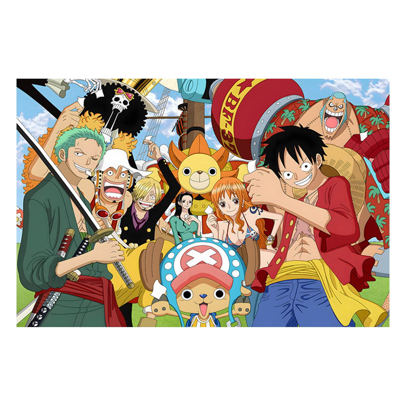One Piece Anime Birthday Party Supplies Backdrop 50x30Inch Large Luffy ...