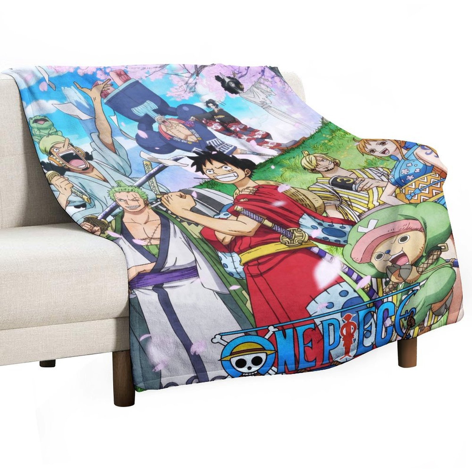 One Piece Anime CharactersUltra Soft Anime Throw Blanket All Seasons ...