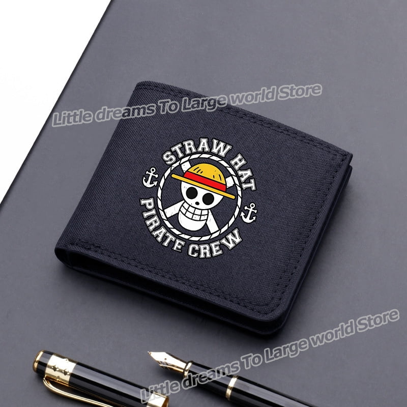 One Piece Anime Wallet Cartoon Figure Luffy Zoro Gear5 Short Men Canvas ...