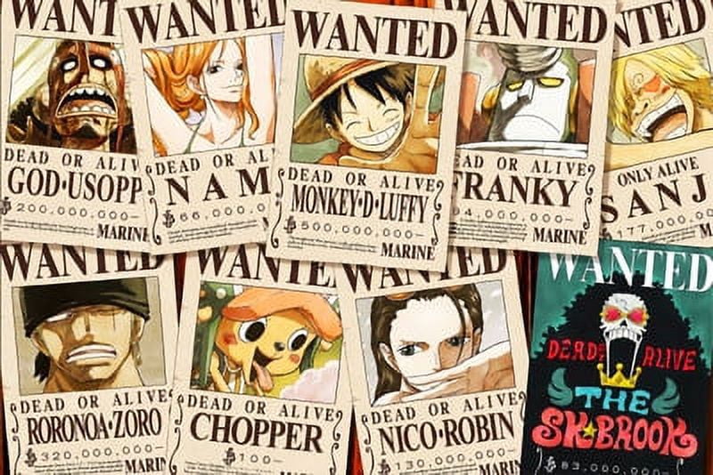 One Piece Anime Wanted Poster Jigsaw Puzzle 1000 Pcs Featuring Luffy ...