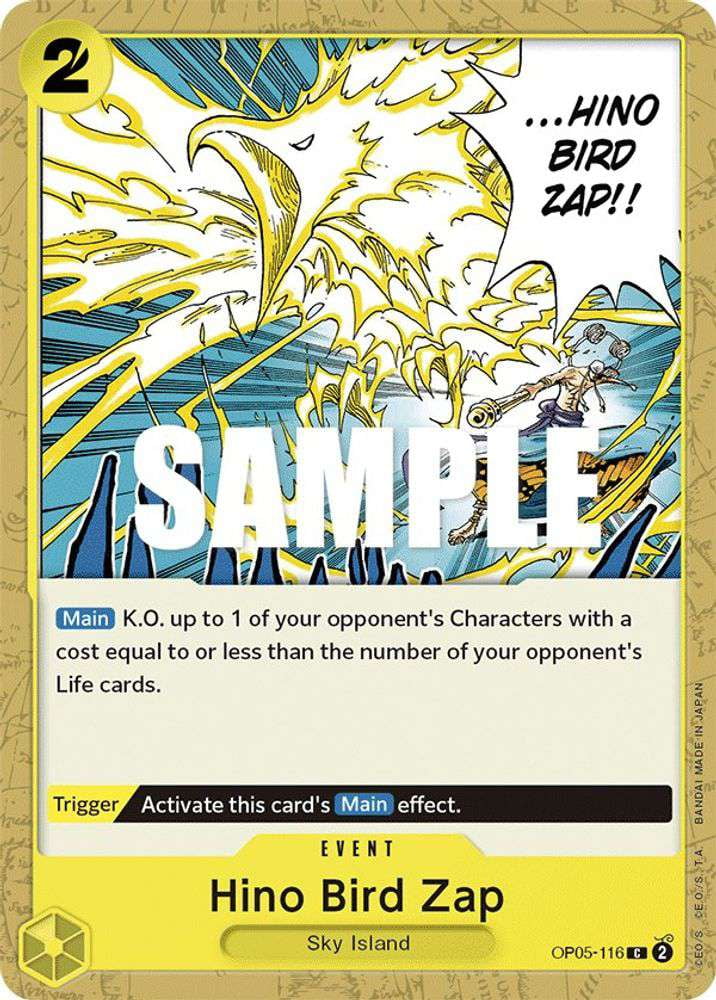 One Piece Awakening of the New Era Common Hino Bird Zap OP05-116 ...