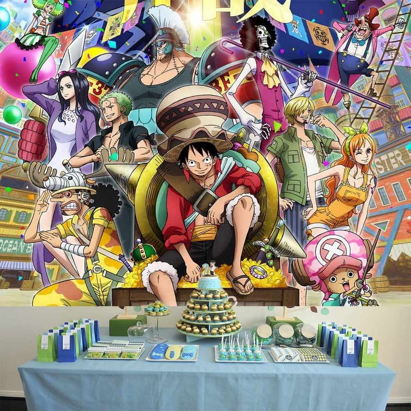 One Piece Backdrop Banner Party Supplies Poster Movie Theme Background ...