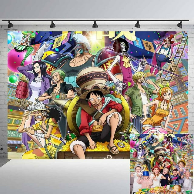 One Piece Backdrop Banner Party Supplies Poster Movie Theme Background ...