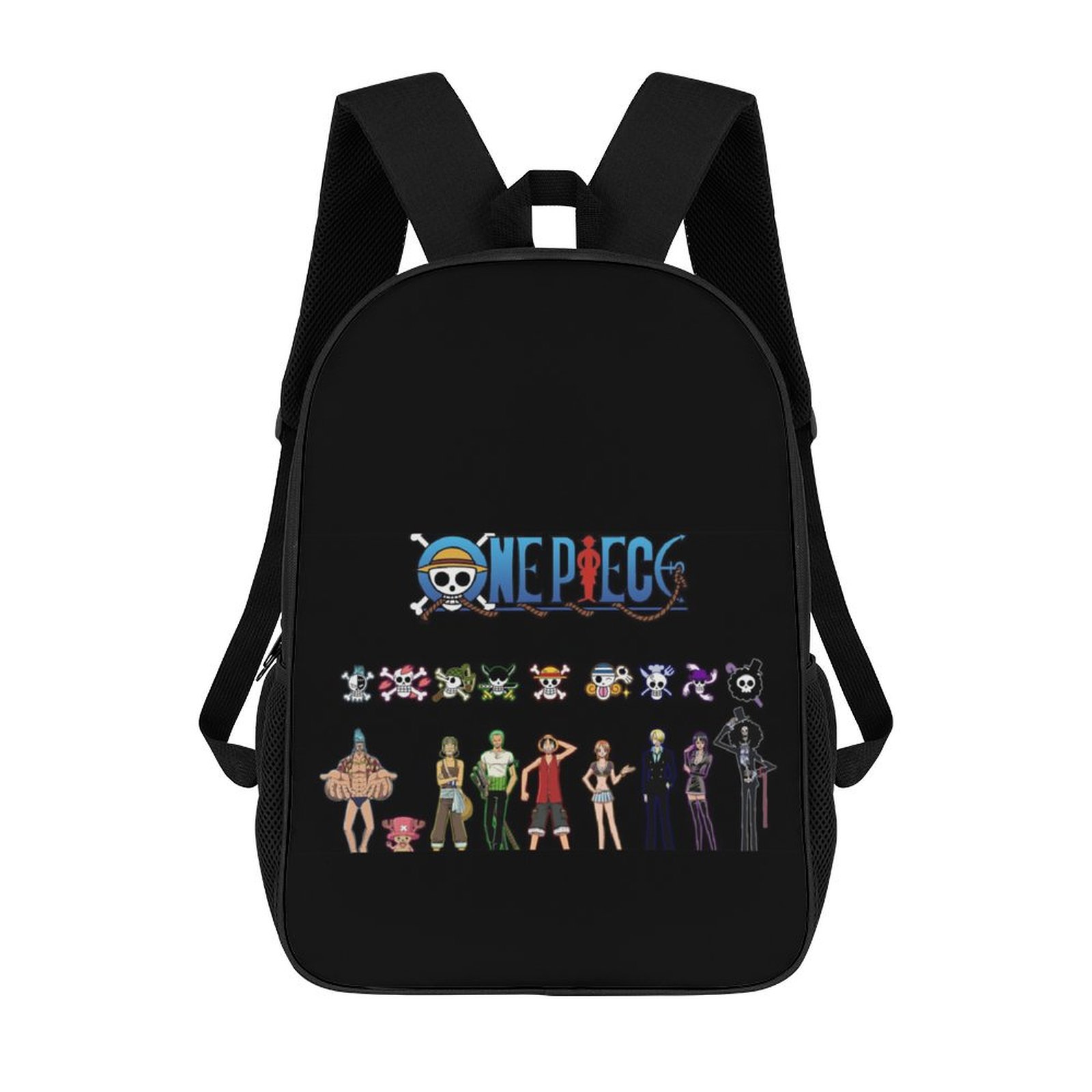 One Piece Backpack Anime Peripheral Cartoon Schoolbag Black Computer ...