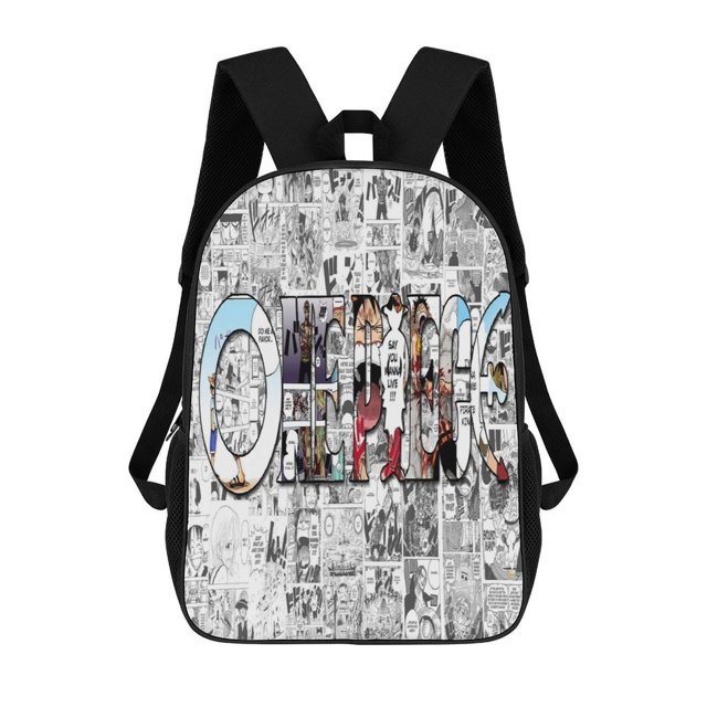 One Piece Backpack Anime Peripheral Cartoon Schoolbag Wanted Black ...