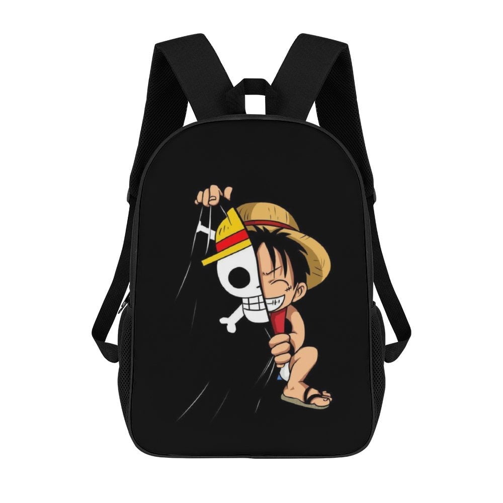 One Piece Backpack Anime School Bag Unisex Leisure 17 Inch Laptop ...