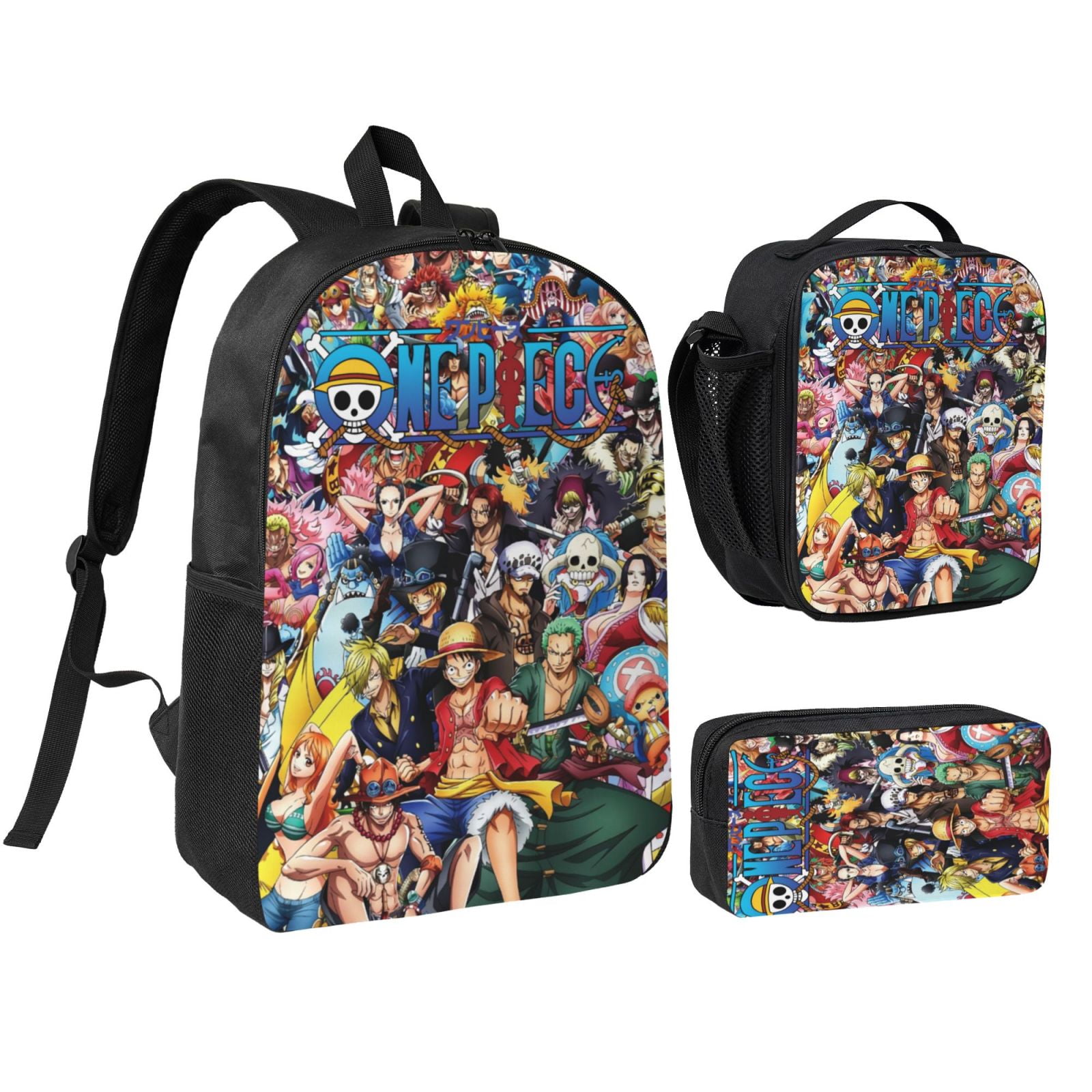 One Piece Backpack Set – 3PCS Supplies Combo with Backpack, Lunch Bag ...
