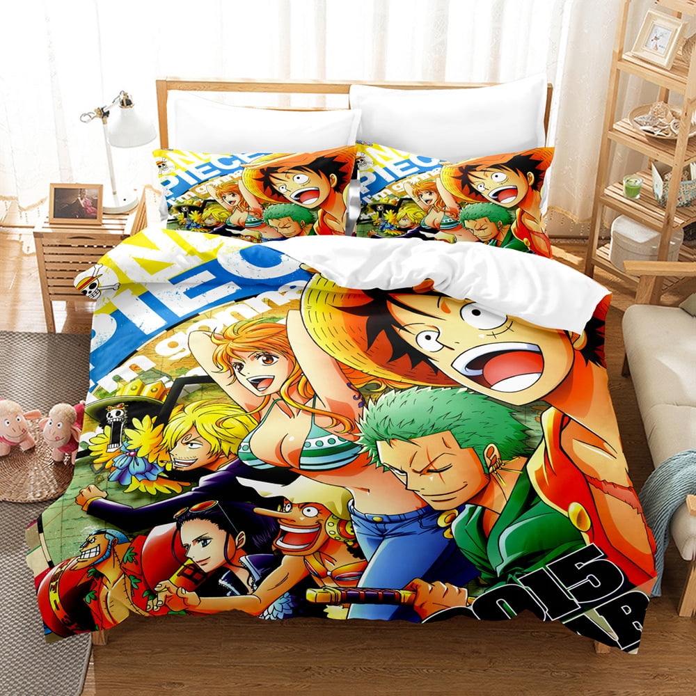 One Piece Bedding Set, 2-Piece/3-Piece Anime Ultra Soft Breathable 3D ...